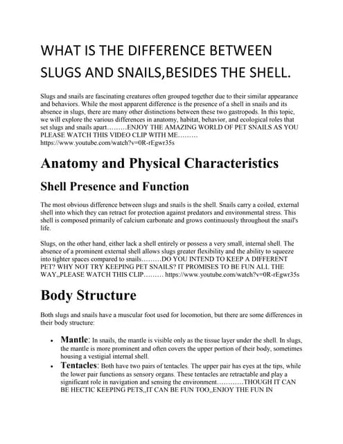 WHAT IS THE DIFFERENCE BETWEEN SNAIL SPECIES THAT TRANSMITS SCHISTOSOMA ...