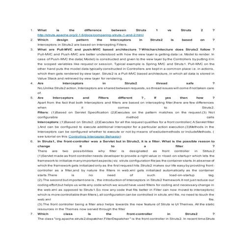 What Is The Difference Between Struts 1 Vs Struts 2 Pdf