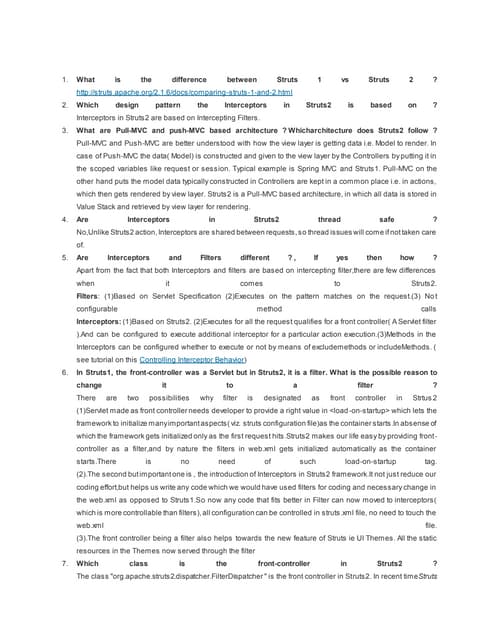 What Is The Difference Between Struts 1 Vs Struts 2 Pdf