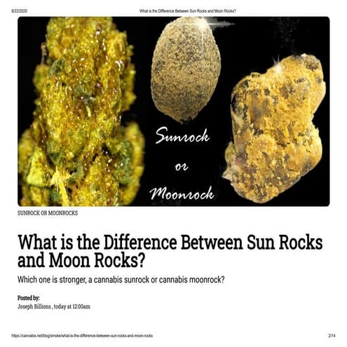 Marijuana Sunrocks or Moonrocks - What is the Difference? | PDF