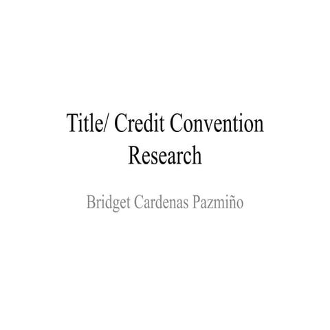 Titles and credits | PPTX