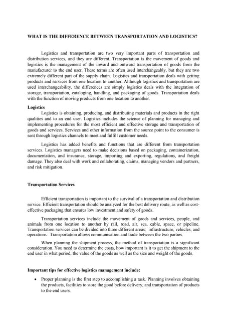 CC Logistics Company Profile | PDF