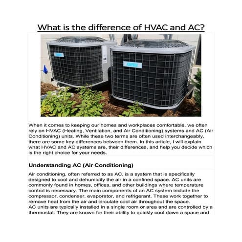 What is the difference of HVAC and AC.pdf