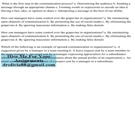 What is the first step in the communication process a. Determining t.pdf