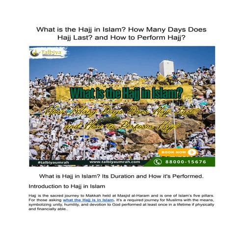 What is the Hajj in Islam How Many Days Does Hajj Last and How to ...