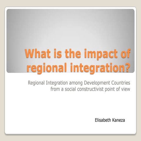 Lessons for Africa’s Integration inspired by the EU Integration | PPTX