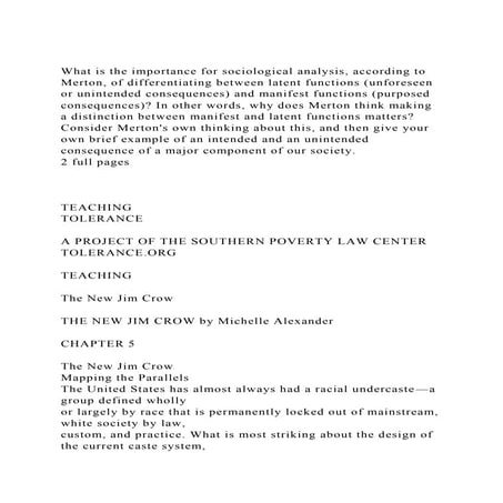 What is the importance for sociological analysis, according to Mer.docx