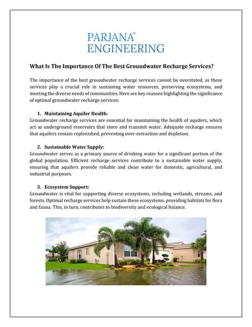 Factors Affecting Groundwater Recharge | Parjana Engineering | PPTX ...