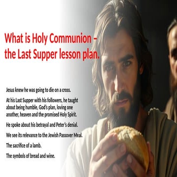 What is Holy Communion – The Last Supper lesson plan | PPTX