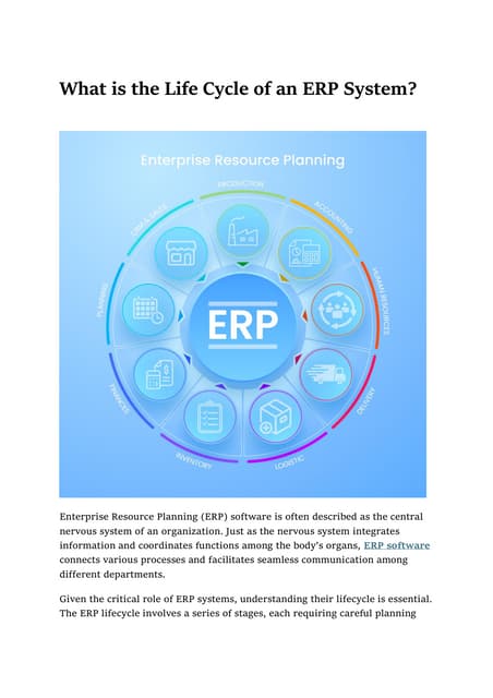 What Is The Erp Life Cycle? – The 8 Stages of an ERP Implementation ...