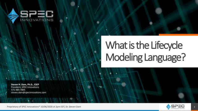 What Is The Lifecycle Modeling Language Ppt