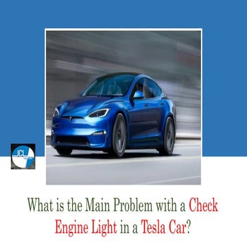 What is the main problem with a check engine light in Tesla car | PPTX