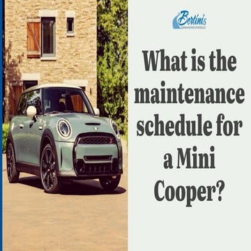 What is the maintenance schedule for a Mini Cooper | PDF