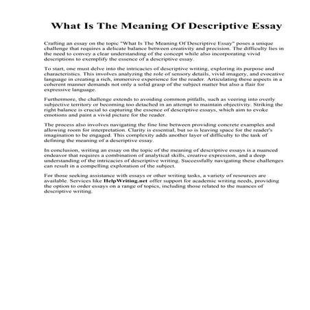 What Is The Meaning Of Descriptive Essay.pdf