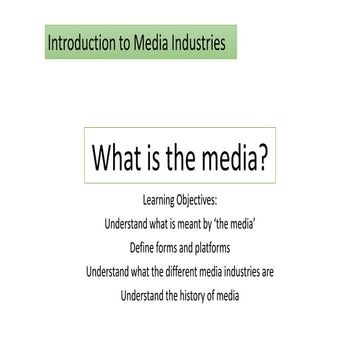 What is the media | PPT