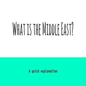 What is the Middle East? | PDF