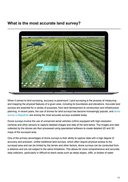 Revolutionizing Surveys Unveiling The Power Of Drone Technology In