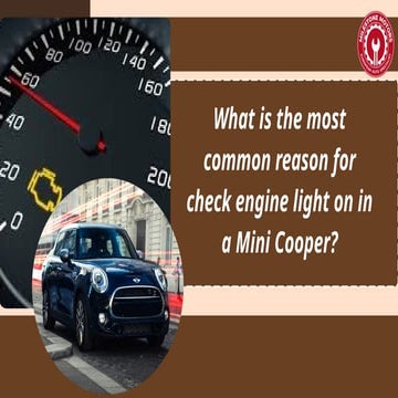 What is the most common reason for check engine light on in a Mini ...