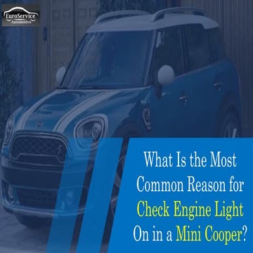 What is the most common reason for check engine light on in a Mini ...
