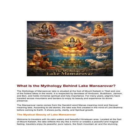 What Is the Mythology Behind Lake Mansarovar.pdf