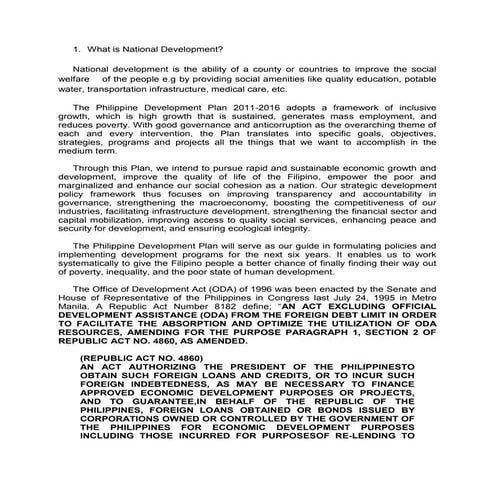 What is the national development | DOCX