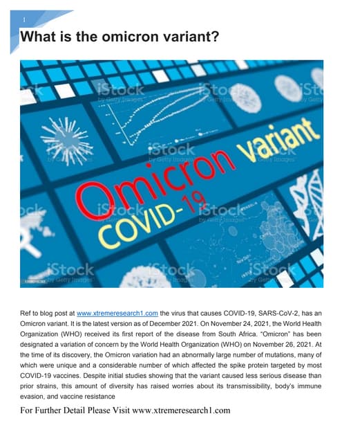 Everything you should know about omicron variant | PPTX