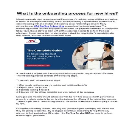 What is the onboarding process for new hires | PDF
