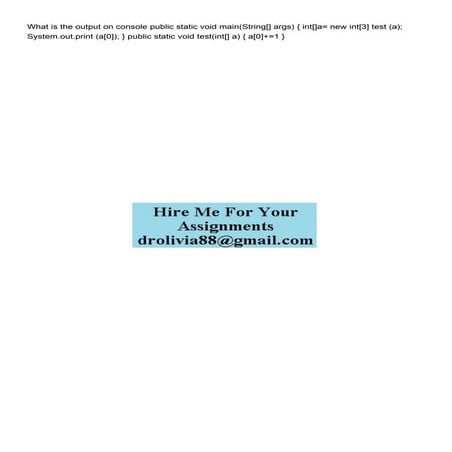 What Is The Output On Console Public Static Void Mainstringpdf 6431