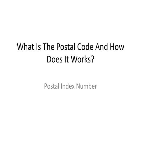 Postal code of india | PPTX