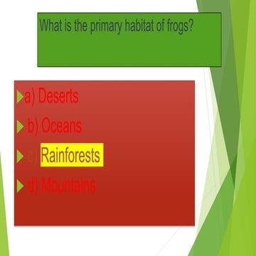 What is the primary habitat of frogs.pptx