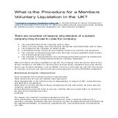 What is the procedure for a members voluntary liquidation in the UK ...