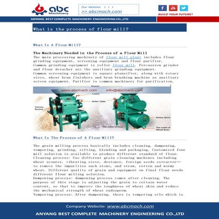 What is the process of flour mill | DOCX