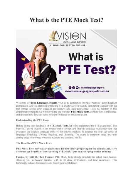 PTE Online Mock Test: Your Gateway to Success | PPT