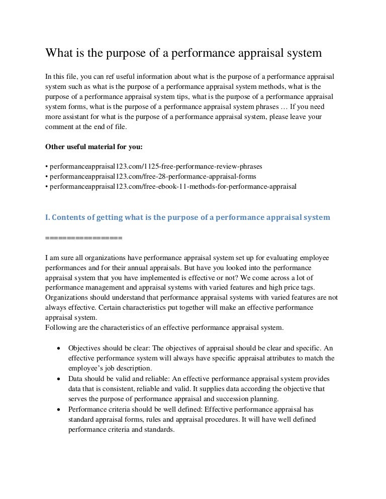 What Is The Purpose Of A Performance Appraisal System what-is-the-purpose-of-a-performance-appraisal-system