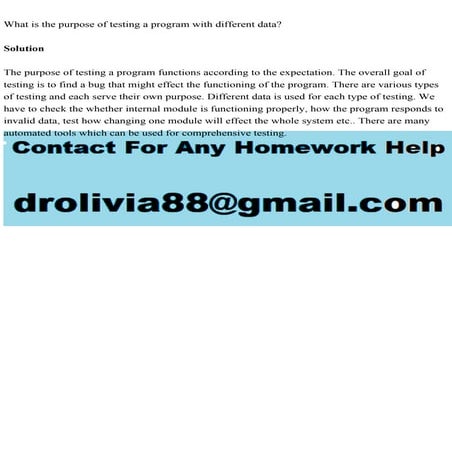 What Is The Purpose Of Testing A Program With Different Datasolpdf 1254