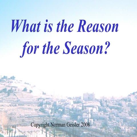 What is the reason for the season | PPT