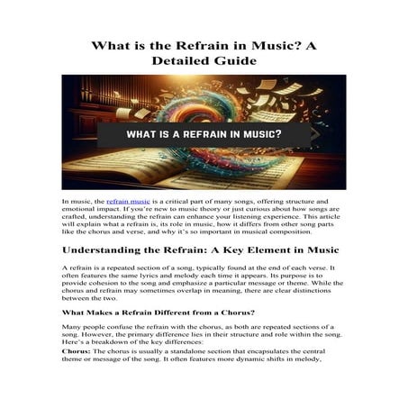 What is the Refrain in Music A Detailed Guide.docx