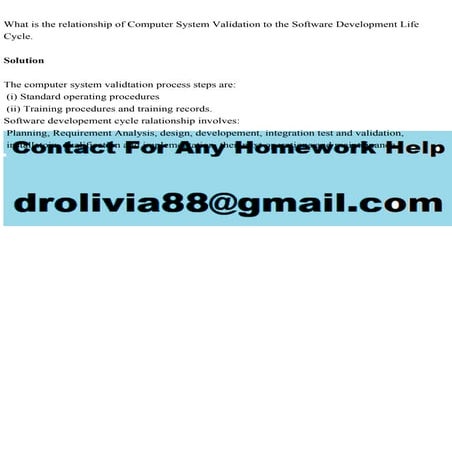 What is the relationship of Computer System Validation to the Softwa.pdf