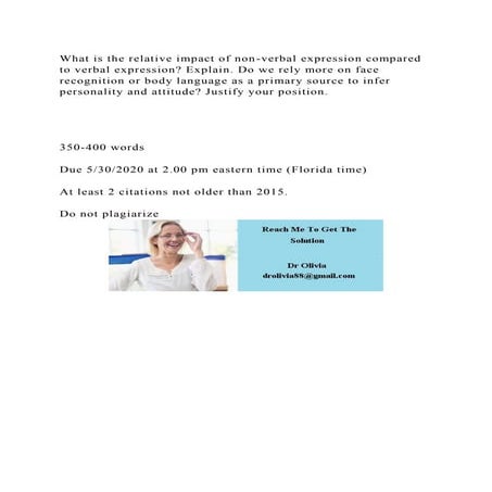 What is the relative impact of non-verbal expression compared to ver.docx