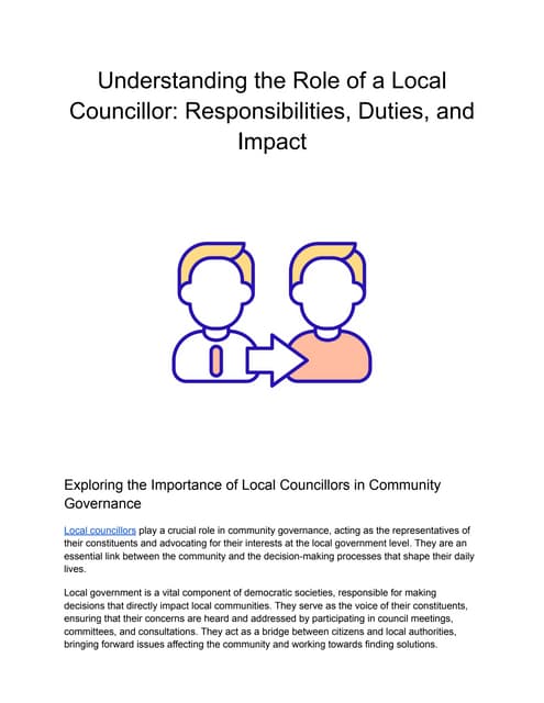 What Makes A Good Local Councillor | PDF