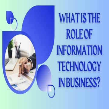 What is the Role of Information Technology in Business? | PDF