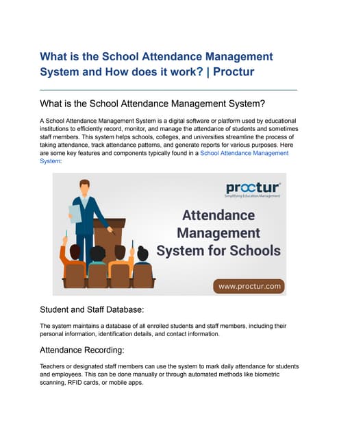 What is Attendance Management System and it features.pdf