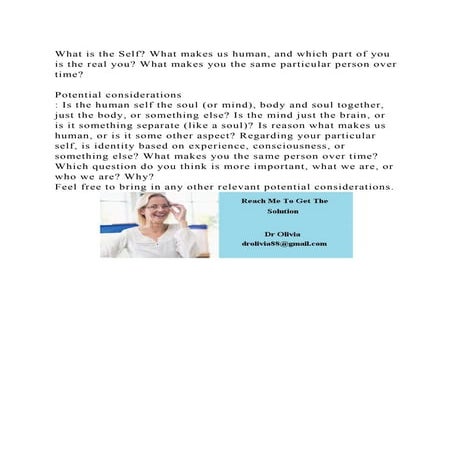 What is the Self What makes us human, and which part of you is the ...