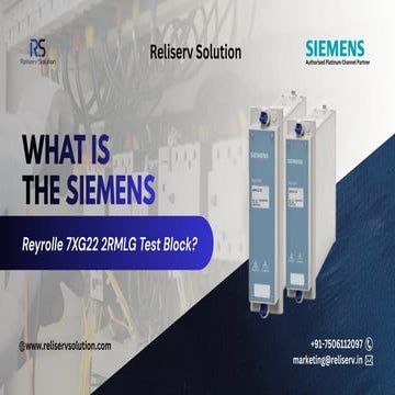 What Is the Siemens Reyrolle 7XG22 2RMLG Test Block? | PDF