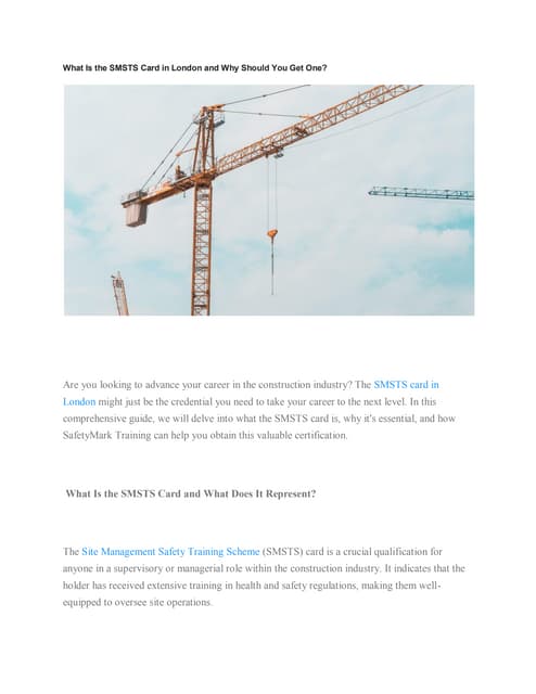 Saftymark Traning, Ceo at Safetymark training and consultancy ltd.