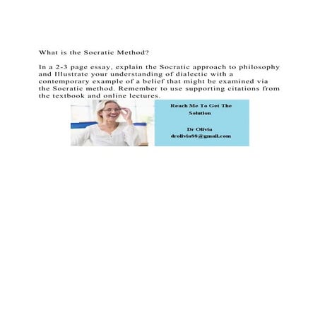 What is the Socratic MethodIn a 2-3 page essay, explain the.docx ...