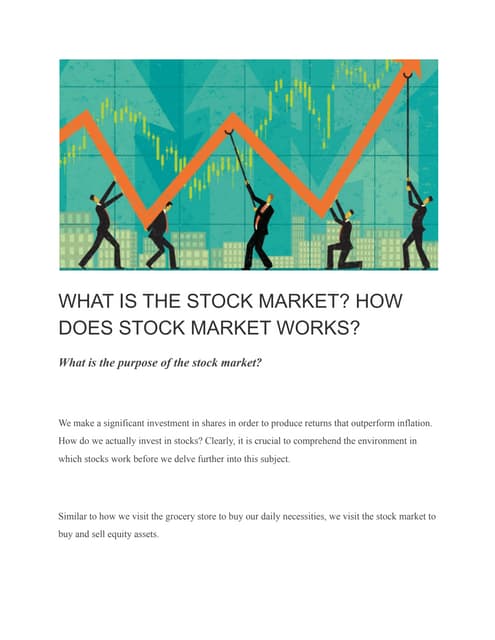 Stock Market , definition, How it works, which are financial ...