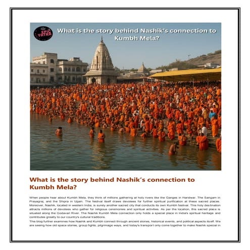 What is the story behind Nashik’s connection to Kumbh Mela? | PDF