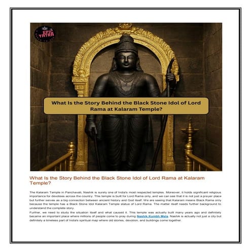 What Is the Story Behind the Black Stone Idol of Lord Rama at Kalaram ...