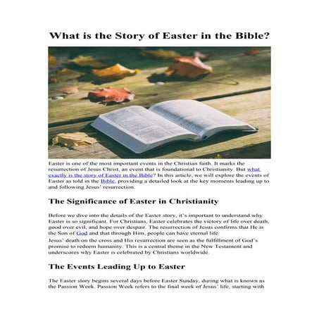 What is the Story of Easter in the Bible.docx